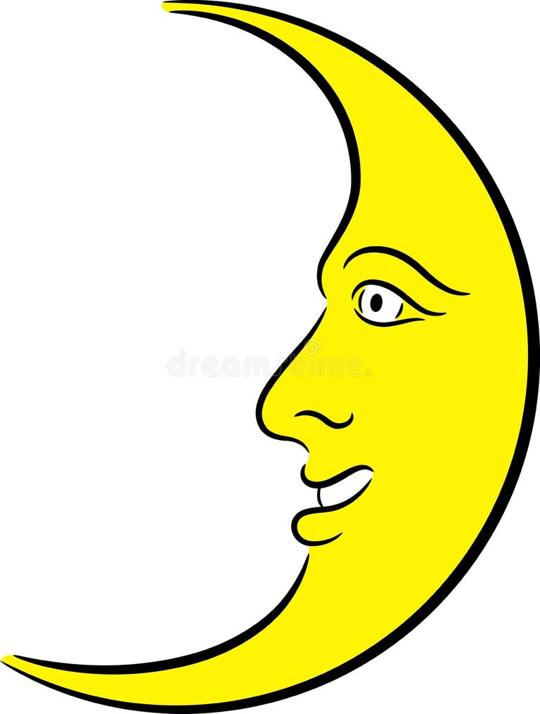 Yellow Crescent Moon Stock Illustrations – 16,823 Yellow Crescent Moon ...
