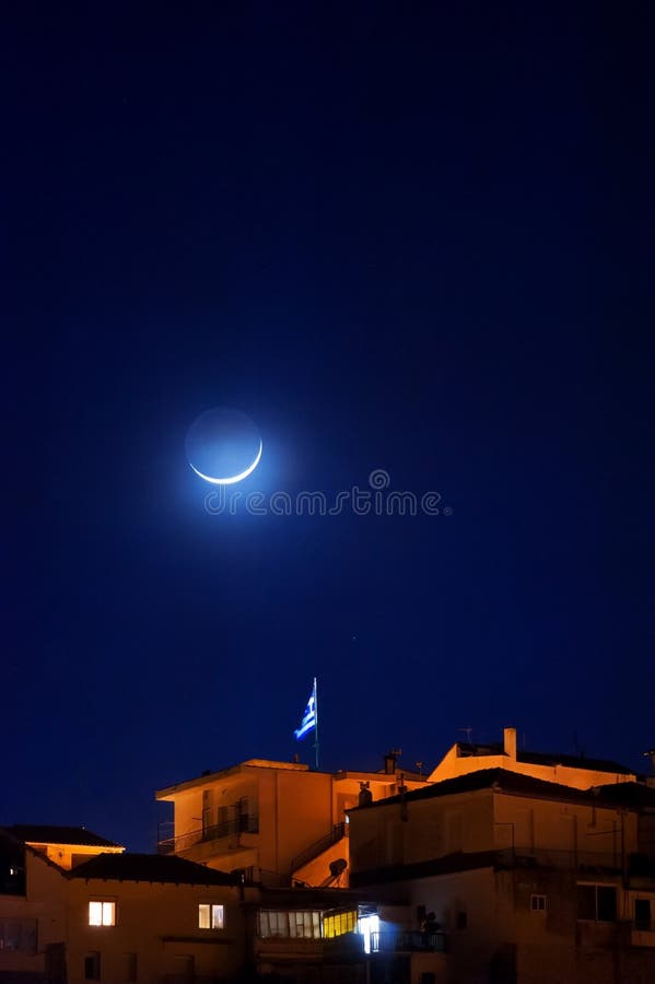 199 Crescent Moon Over Water Stock Photos - Free & Royalty-Free Stock ...