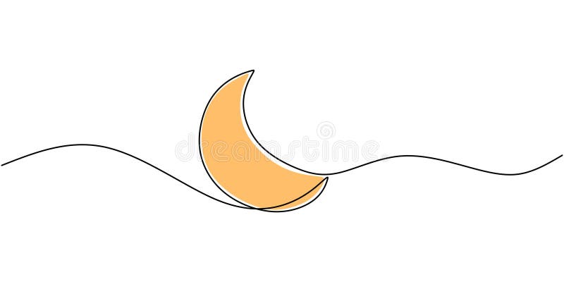 Crescent Moon Line Drawing Stock Illustrations – 8,136 Crescent Moon ...