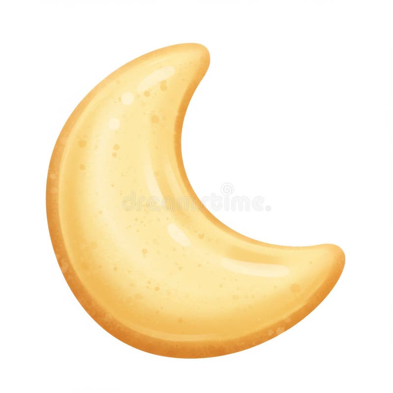 Crescent Moon Cookie Illustration Stock Illustration - Illustration of ...