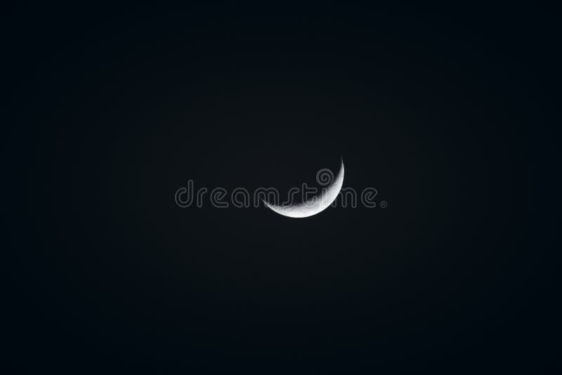 The Crescent Moon in the Dark Night Stock Image - Image of glow, meteor ...