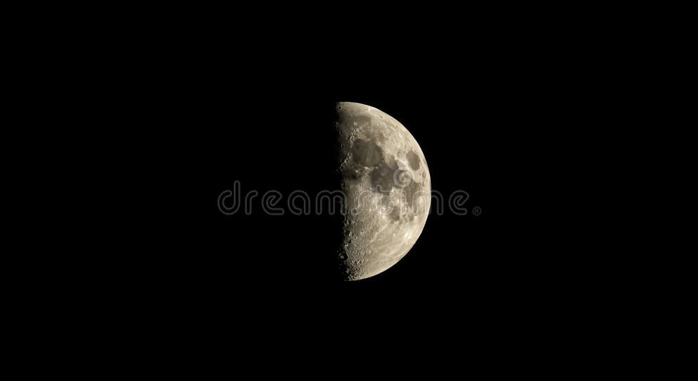 Crescent Moon in Dark Night Sky Stock Illustration - Illustration of ...