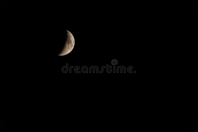Crescent Moon in the Dark Night Sky. High Resolution Photo Stock Photo ...