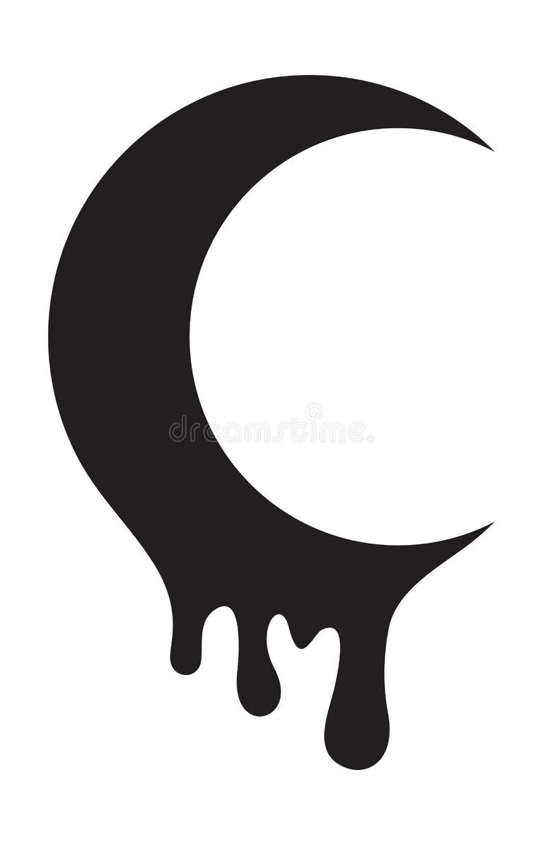 Moon Dripping Silhouette Stock Illustrations – 114 Moon Dripping ...