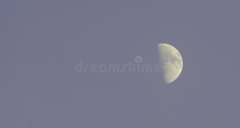 Crescent Moon at Evening Sky Stock Image - Image of phases, partial ...