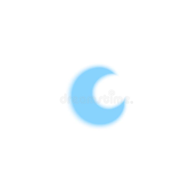 Crescent Moon Gradient Blurred Element, Smooth Blue Space Planet ...