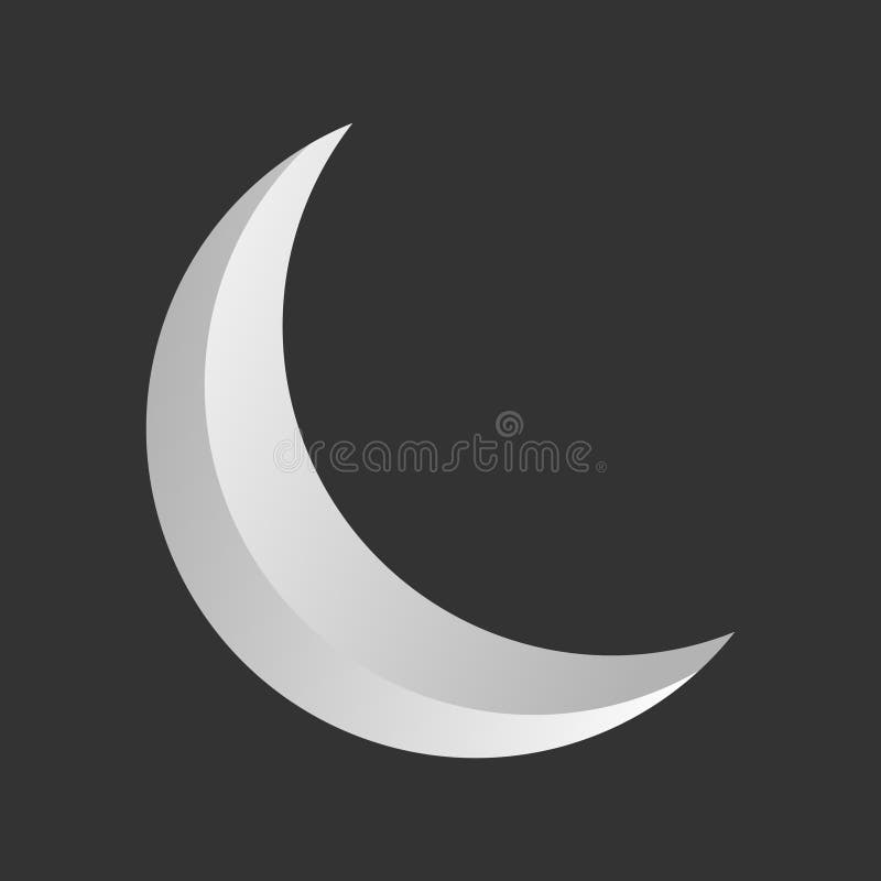 Crescent Moon Gradient Illustration Stock Vector - Illustration of ...