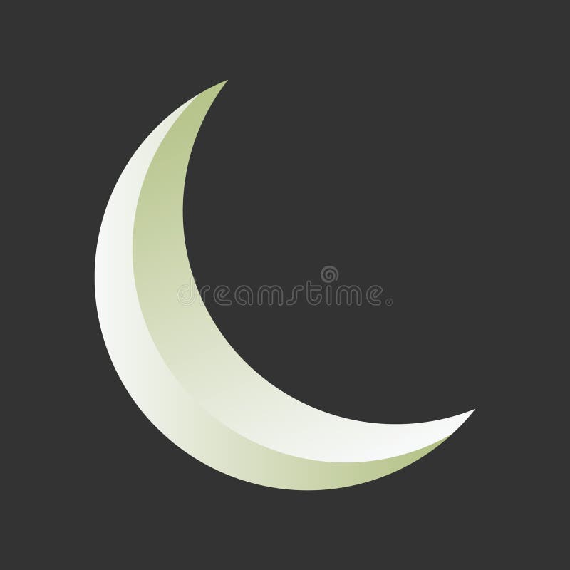 Crescent Moon Gradient Illustration Stock Vector - Illustration of ...