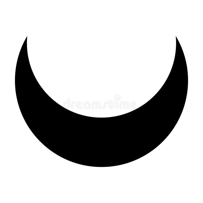 Crescent Moon Icon. Crescent Design Stock Vector - Illustration of ...