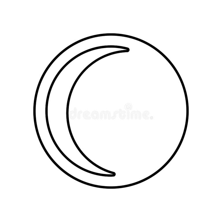 Crescent Moon Icon. Element of Whether for Mobile Concept and Web Apps ...