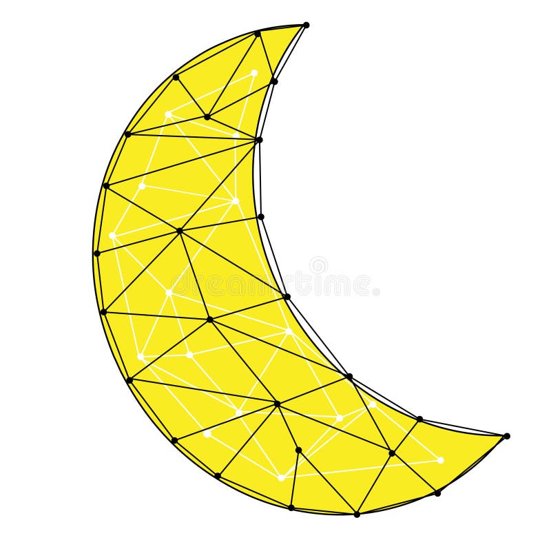 Crescent moon illustration stock vector. Illustration of symbol - 48407855