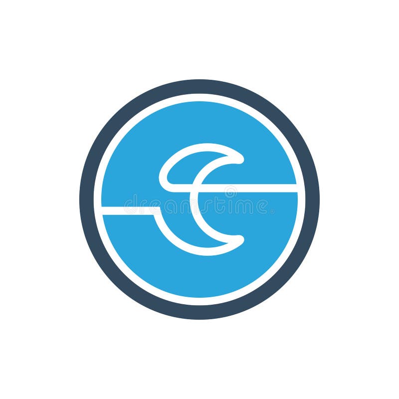 Crescent Moon Logo Template, Half Moon Icon Vector Stock Vector ...