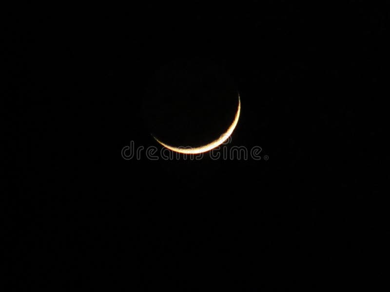 Crescent moon luna stock image. Image of astronomy, luna - 257622481