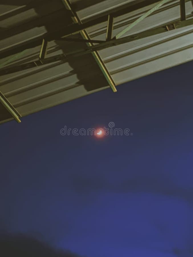 Crescent moon at midnight stock image. Image of shot - 261792047