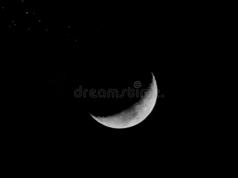 Crescent moon stock photo. Image of dark, crescent, light - 235842198
