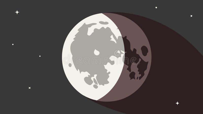 Crescent Moon Night Sky, Celestial Beauty and Lunar Phase Scene Vector ...