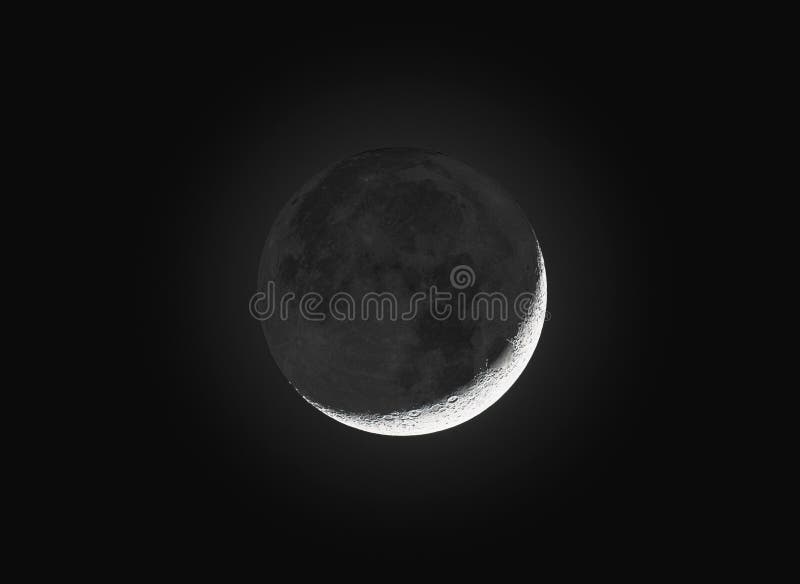 Crescent Moon in night sky stock image. Image of universe - 310042623