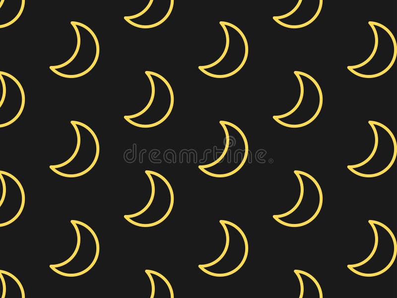Crescent Moon Pattern. Dark Background Stock Illustration ...