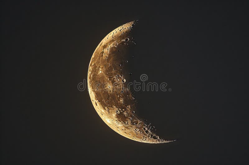 Crescent moon phases stock image. Image of bright, planet - 371006531