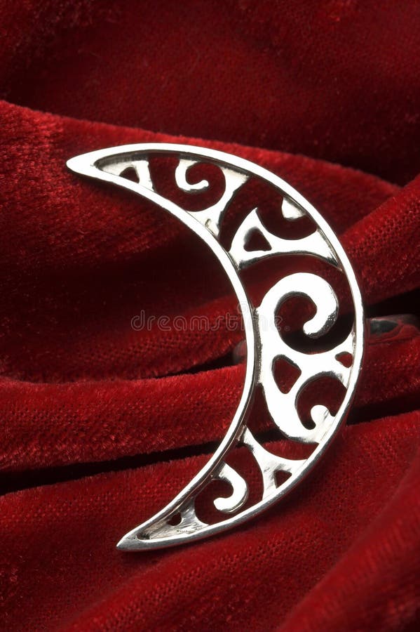 Crescent moon ring stock photo. Image of decoration, silver - 20401116