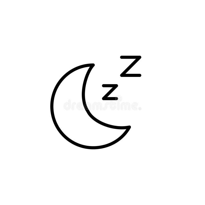 Crescent Moon and Sleeping Symbols. Night Mode. Rest and Relaxation ...