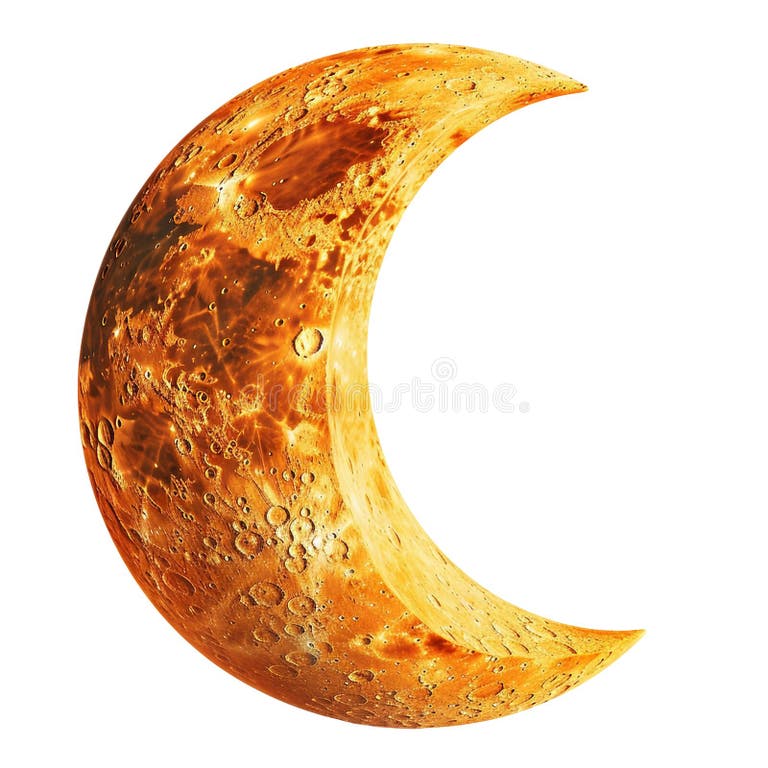 Crescent Moon in Space stock image. Illustration of natural - 349003723