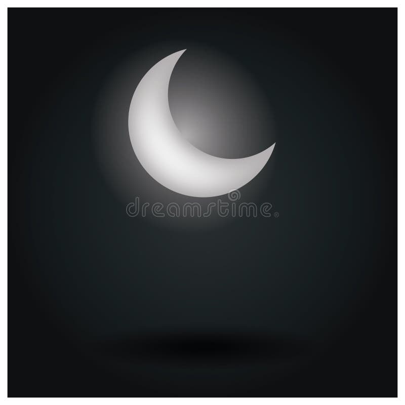 Crescent Moon. Vector Illustration Decorative Design Stock Vector ...