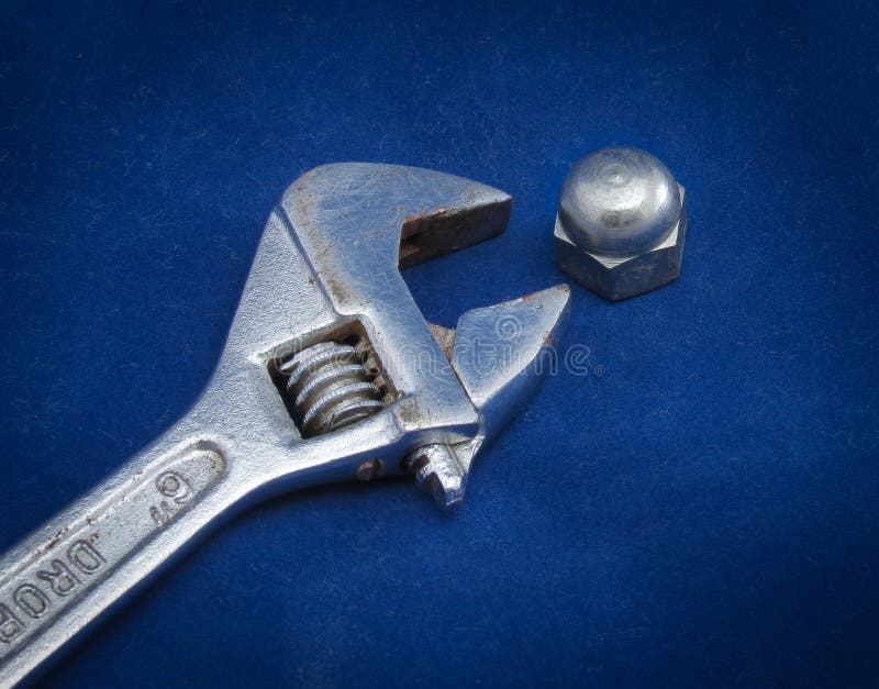 Crescent & Nob Nut stock image. Image of inch, steel - 26380265