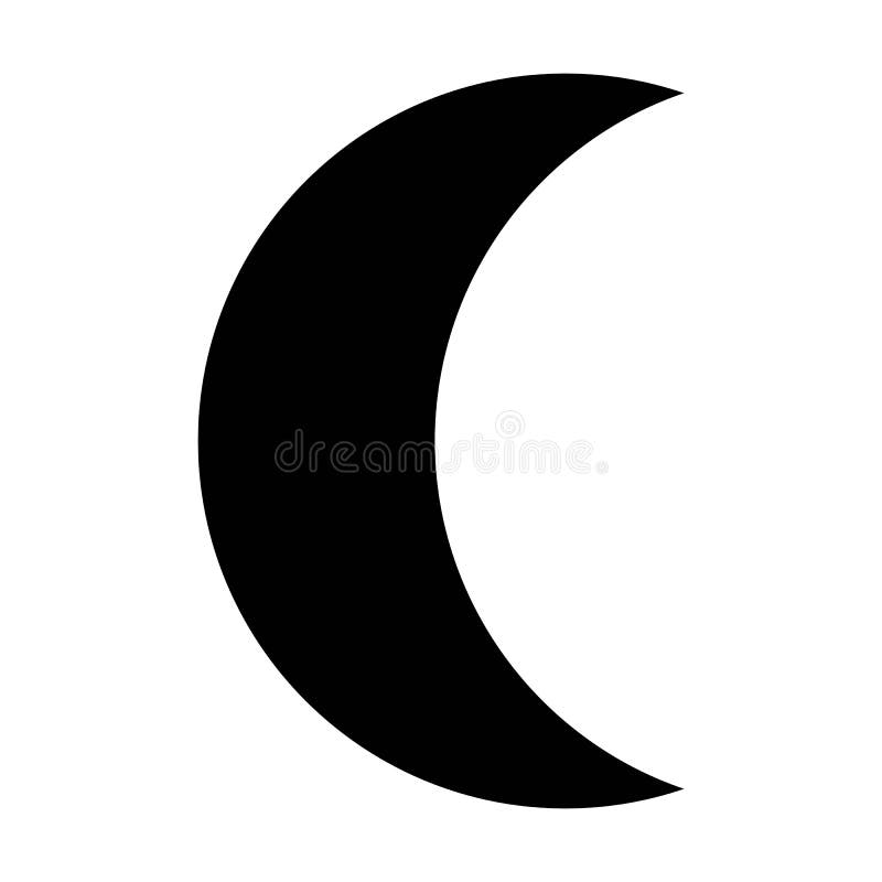 Crescent Shape Symbol Vector Icon for Creative Graphic Design Ui ...