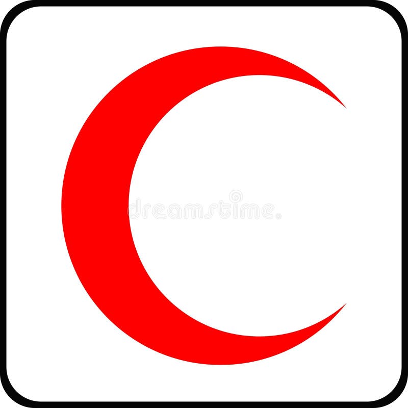 A Crescent Shaped First Aid Badge. Stock Vector - Illustration of ...