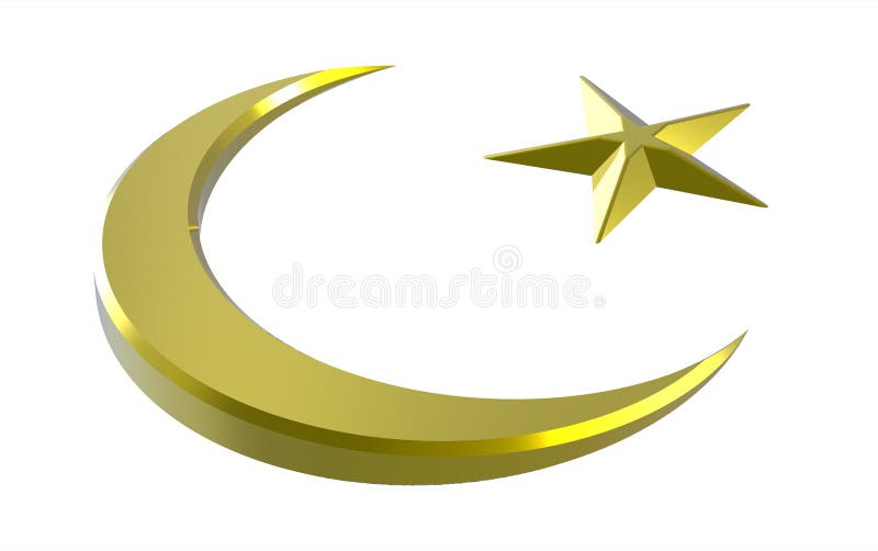 Crescent and star stock illustration. Illustration of crescent - 13073837