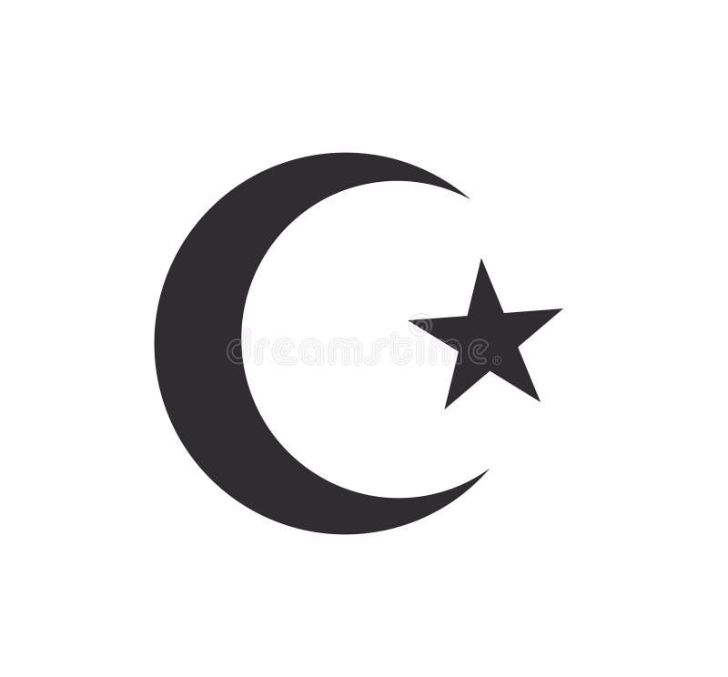Crescent and Star, Islam Symbol Vector Illustration Stock Vector ...