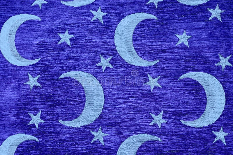 Crescent and stars on blue stock photo. Image of time - 11953642