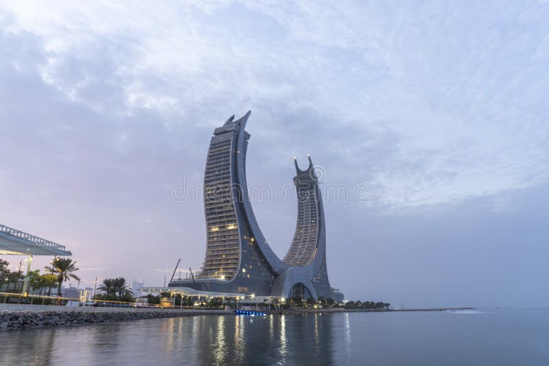 The Crescent Tower in the Newly Developing City Lusail in Qatar ...