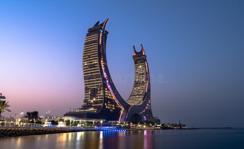 The Crescent Tower in the Newly Developing City Lusail in Qatar ...