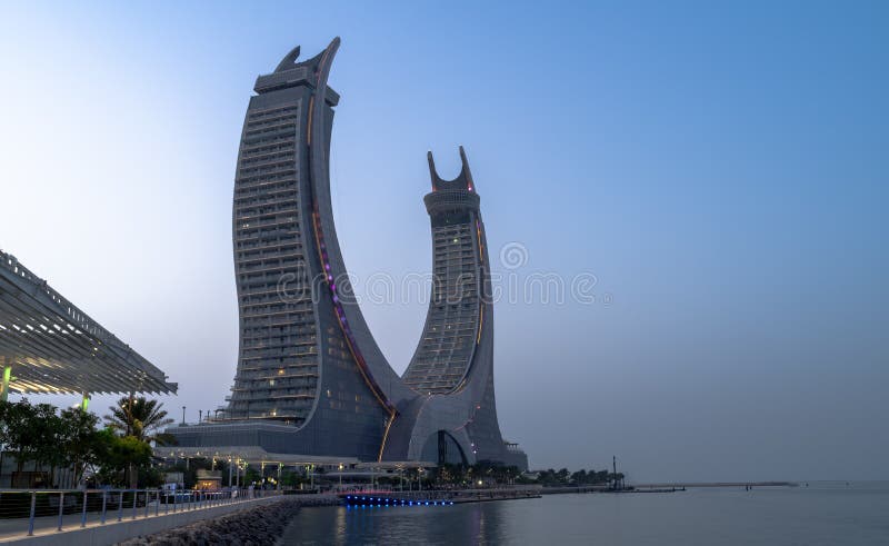 The Crescent Tower in the Newly Developing City Lusail in Qatar ...
