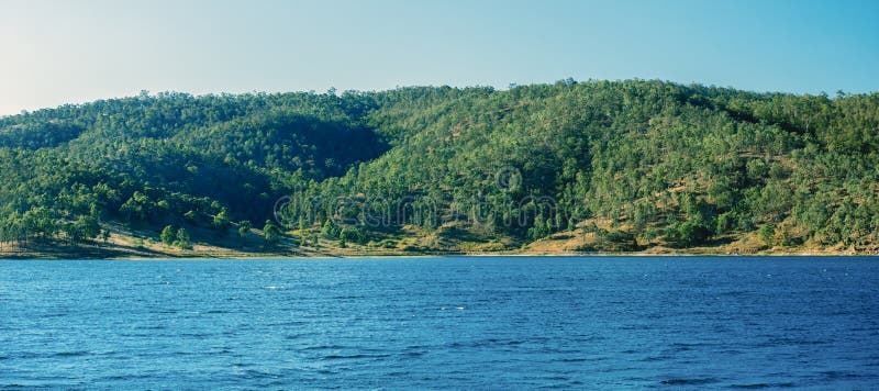 Cressbrook Dam in Biarra, Queensland Stock Photo - Image of green ...