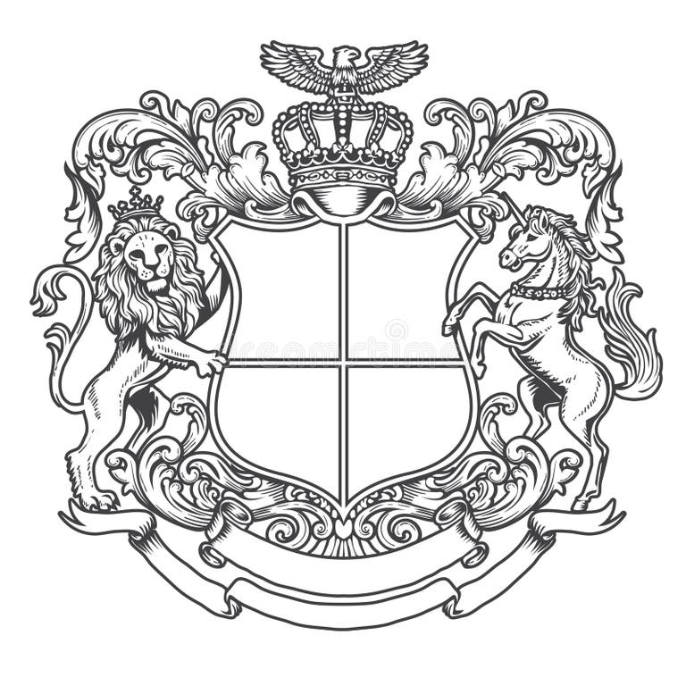 Circle Crest Lion Stock Illustrations – 413 Circle Crest Lion Stock ...