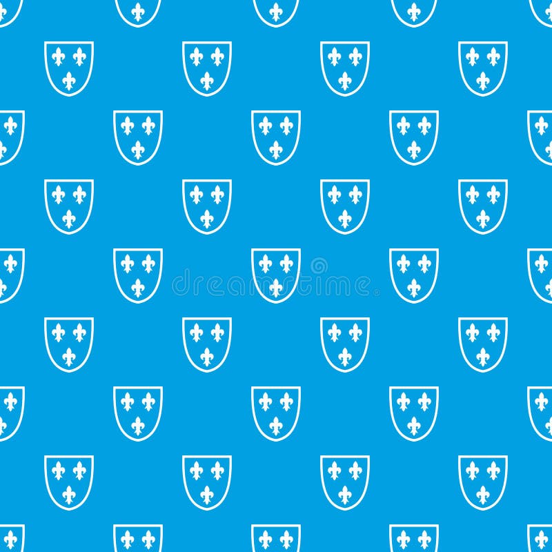 Crest Pattern Seamless Blue Stock Vector - Illustration of retro, crest ...