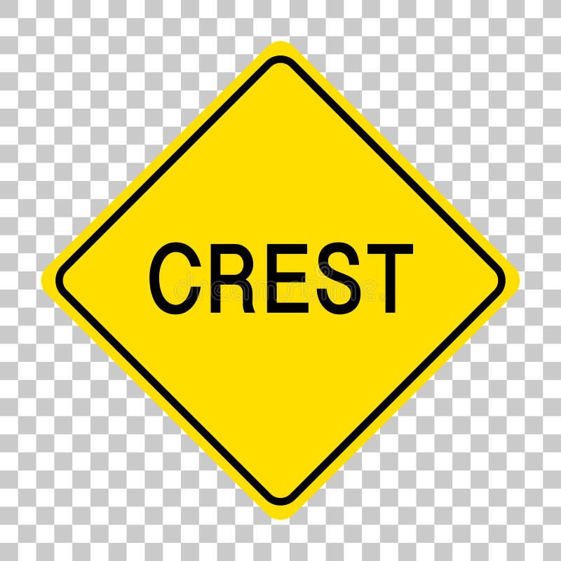 Crest Road Sign with Stand Isolated on Transparent Background Stock ... Crest Road Sign with Stand Isolated on Transparent Background Stock ...