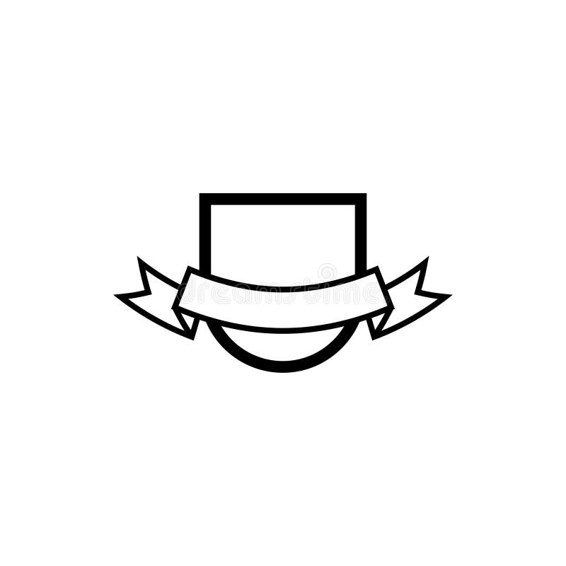 Crest Shield with Ribbon Icon Design Template Vector Stock Illustration ...