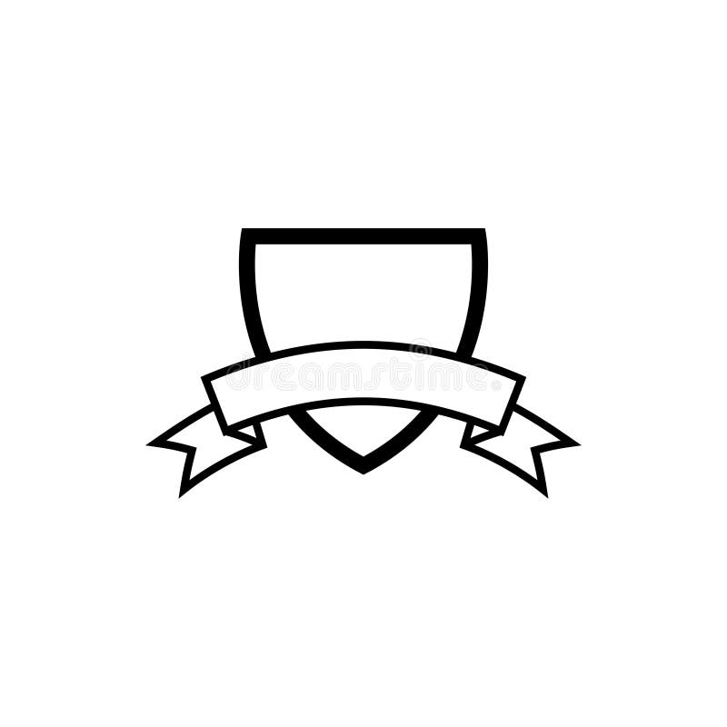 Shield and Ribbon. Banner. Heraldic Design Element Stock Vector ...