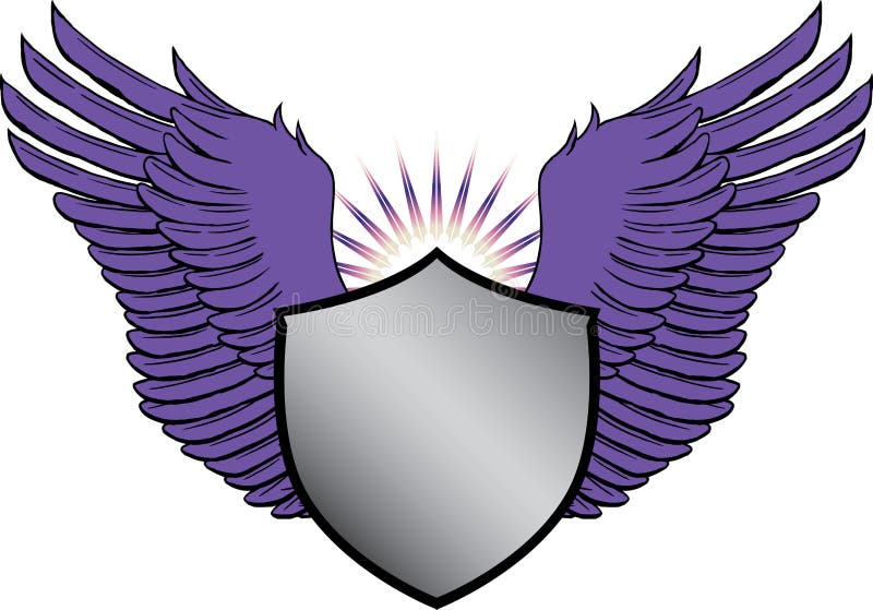 Crest with wings stock illustration. Illustration of color - 16661760