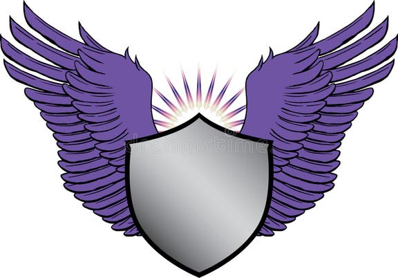Crest with wings stock illustration. Illustration of color - 16661760