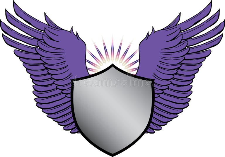 Crest with wings stock illustration. Illustration of color - 16661760