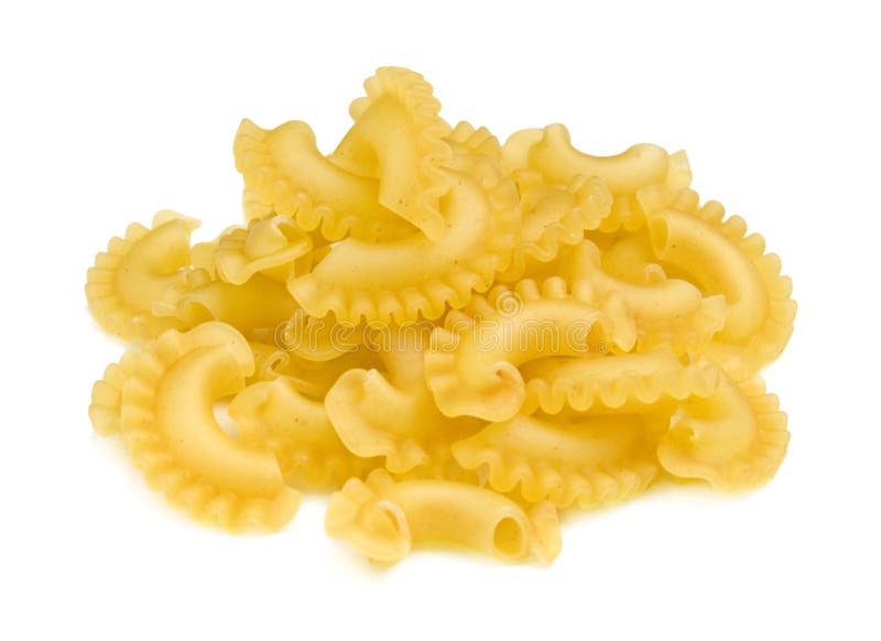 Creste Di Gallo Pasta on White Stock Image - Image of elbows, macaroni ...