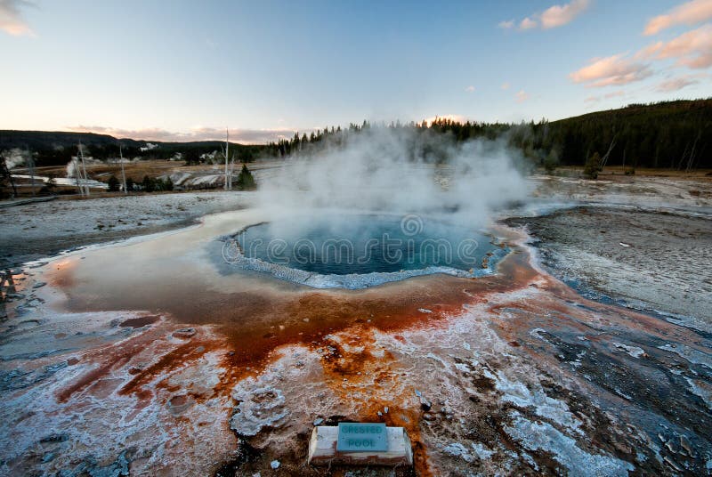 Crested Pool, Yellowstone stock image. Image of thermal - 56726571