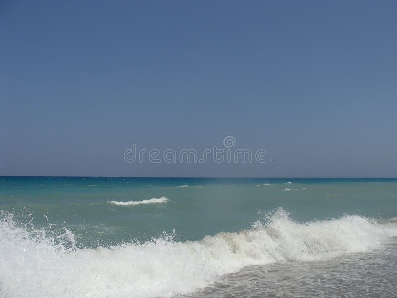 Cretan blue sea stock image. Image of crete, holiday - 125175363
