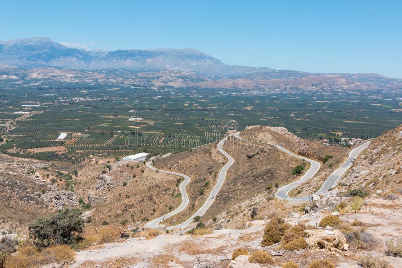 Landscape of Messara Plain. Crete, Greece Stock Photo - Image of ...