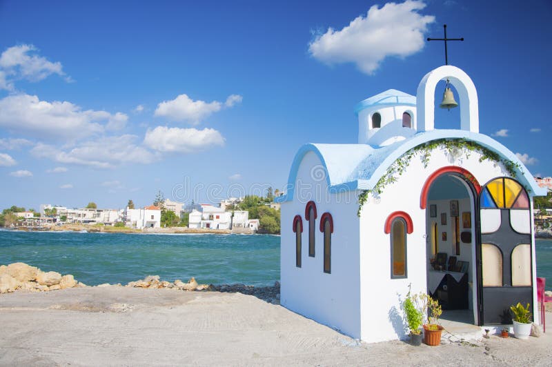 Crete church stock image. Image of building, tower, door - 27837111